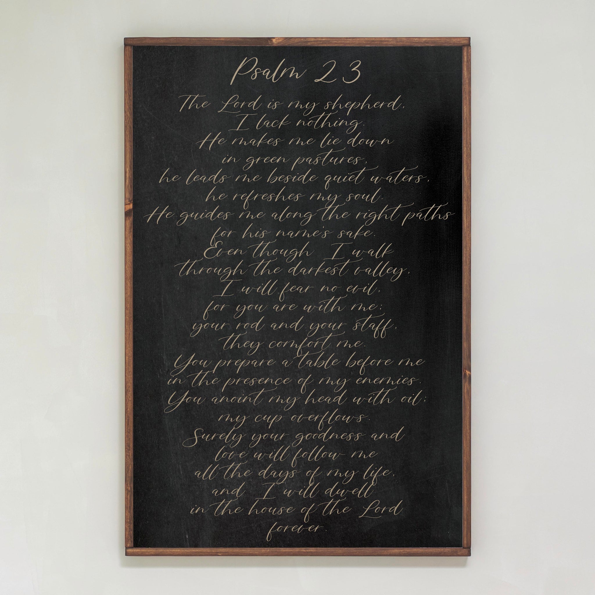 Psalm 23 | Framed Wooden Art | 127