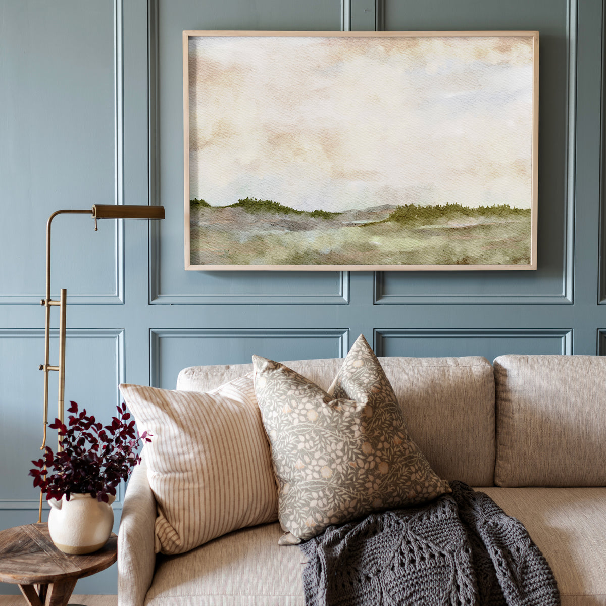 "Muted Sky" Large Framed Art | Horizontal | 245