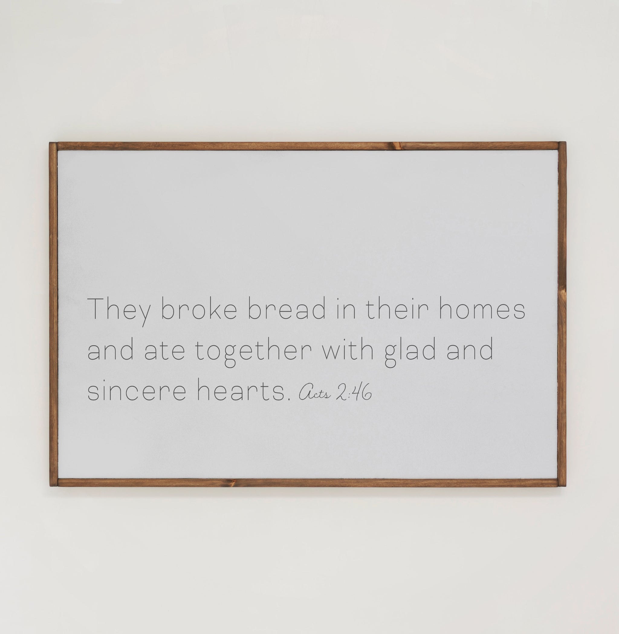 They Broke Bread | Framed Wooden Art - Horizontal | 303