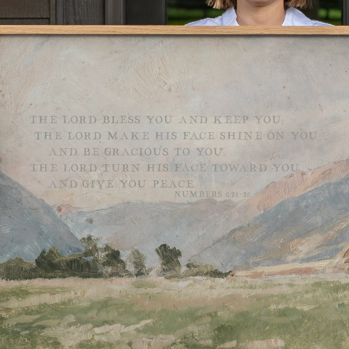 "The Lord Bless You and Keep You" Large Framed Art | Horizontal | 570